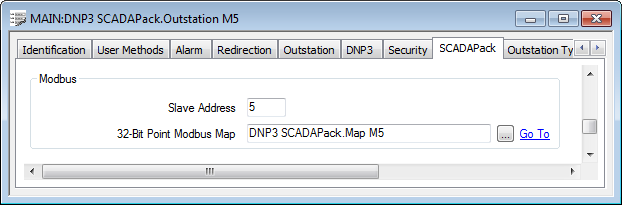 DNP3 SCADAPack Driver Guide - Example Configuration (Configuring DNP3 SCADAPack 32-bit Point ...